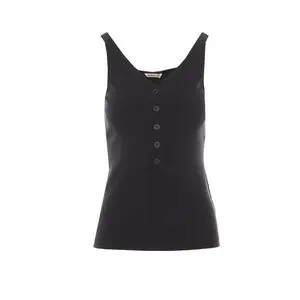 Auralee Organic Cotton Fine Rib Tank - Black