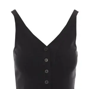 Auralee Organic Cotton Fine Rib Tank - Black