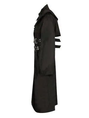 GANNI Duchesse Nylon Trench Coat - Black