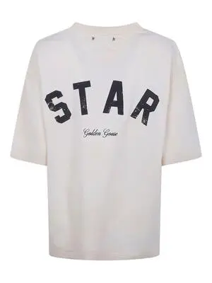GOLDEN GOOSE Logo Cotton T-shirt - Multicolor