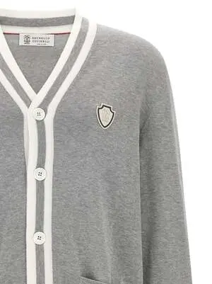 Brunello Cucinelli Heraldic Logo Cardigan