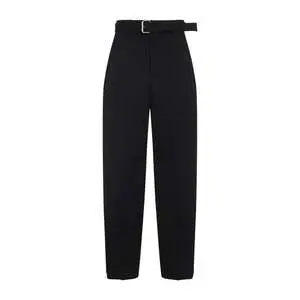 Bottega Veneta Wool Belted Trousers - Black