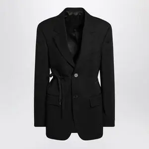 Balenciaga Jacket With Side Tie - Black