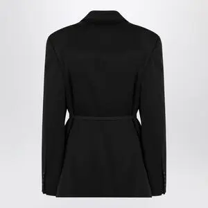 Balenciaga Wool Single Breasted Jacket With Side Tie