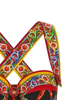 Dolce & Gabbana Carretto Bustier Top - Multicolor