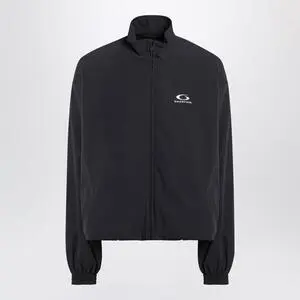 Balenciaga Balenciaga Black Washed Loop Sports Icon Zip Jacket Men Black