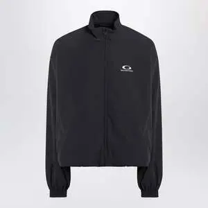 Balenciaga Washed Loop Sports Icon Zip Jacket - Black