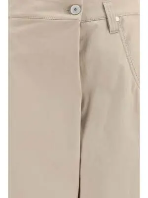 Brunello Cucinelli Wide-leg Cotton Pants With Monili