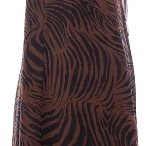 Max Mara Silk Blend Animal Print Halter Neck Dress