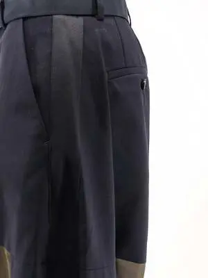 Sacai Wool Blend Trousers With Nylon Inserts