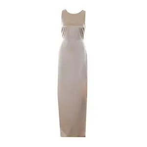Max Mara Mxeazoto Satin Dress - Cream