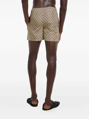 Gucci Gg Supreme Canvas Swim Shorts - Multicolor