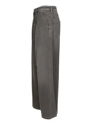 Max Mara Wide Leg Double Pleat Jeans