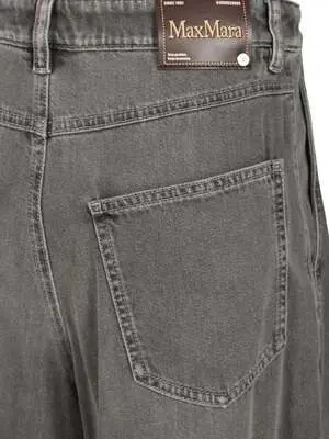 Max Mara Wide Leg Double Pleat Jeans