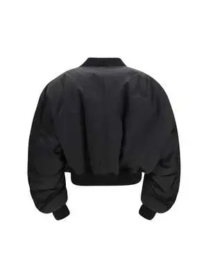 Rick Owens Bomber Jacket With Gathered Sleeves
