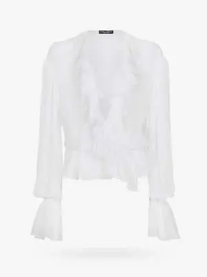 Dolce & Gabbana Silk Ruffled Shirt - Multicolor