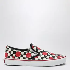 VALENTINO GARAVANI X VANS Slip-on Sneakers Black/red With Vlogo Checkerboard Print And Polka-dot Detail - Multicolor