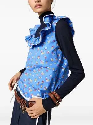 Miu Miu Poplin And Wool Sweater