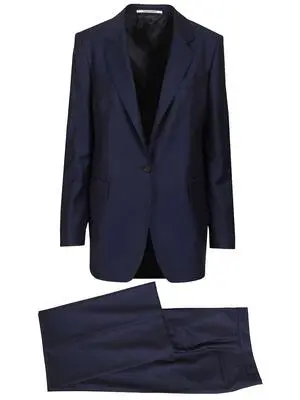 Tagliatore Virgin Wool Oversized Suit - Blue