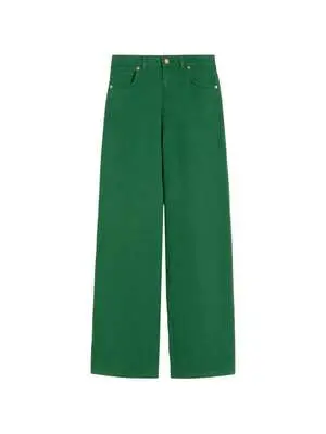 Max Mara Cotton And Linen Drill Trousers