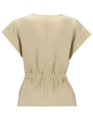 Paul Smith Linen Belted Top - Cream