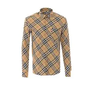 Burberry Check Linen Shirt - Cream