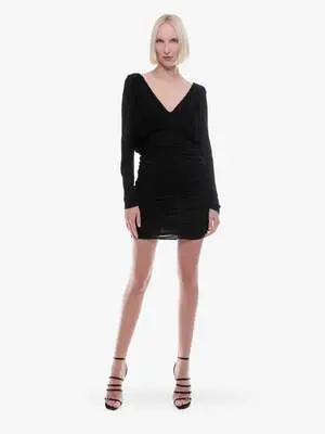 Saint Laurent Cupro Dress With Drapery