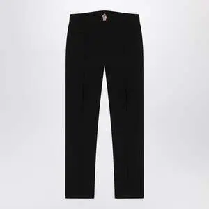 Moncler Slim Trousers In Gore-tex - Black