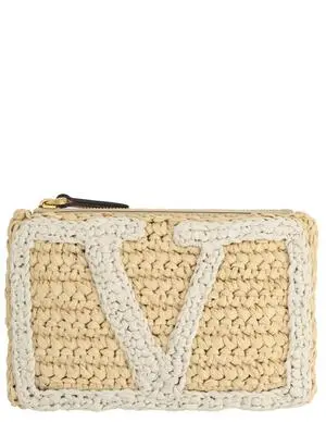Valentino Garavani Viva Superstar Crochet Pouch - Cream