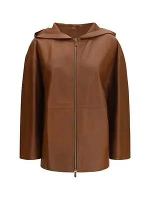 Max Mara Cinoso Leather Jacket - Brown