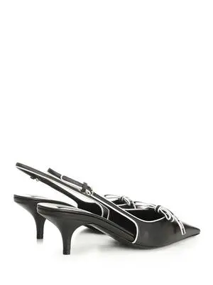 Miu Miu Slingback Décolleté In Nappa - Black