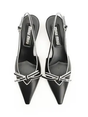Miu Miu Slingback Décolleté In Nappa - Black