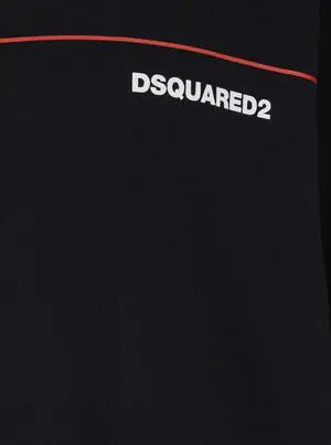 Dsquared2 Crew Neck T-shirt With Logo On The Front In Cotton For