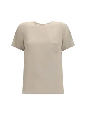Max Mara Pagano Silk T-shirt - Cream