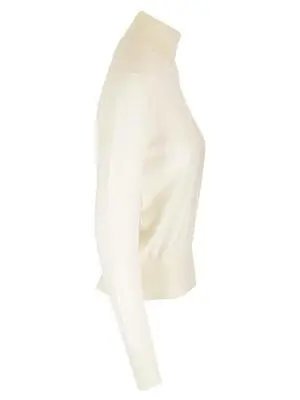 FORTE_FORTE Superfine Merinos Turtleneck Sweater - White