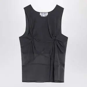 Attico Silk Tank Top - Gray