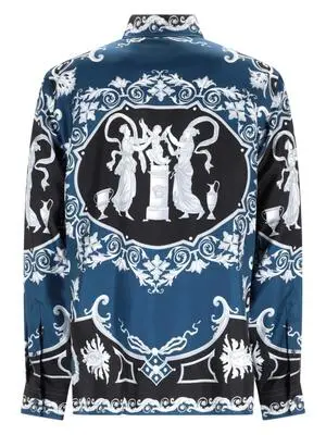 Versace Camicia In Seta Stampata