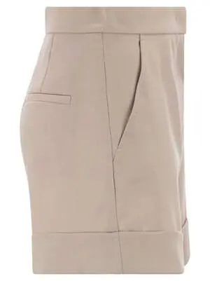 Max Mara Mxmcelebre Shorts In Wool, Mohair And Silk Canvas - Multicolor