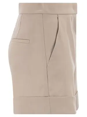 Max Mara Wool, Mohair, And Silk Canvas Shorts - Multicolor