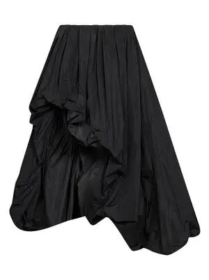 JIL SANDER JIL SANDER Lightweight Taffeta Asymmetric Draped Skirt Multicolor