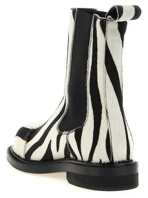 Moschino Zebra Pony Ankle Boots
