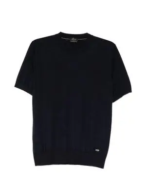 Brioni Cashmere And Silk Blend T-shirt - Multicolor