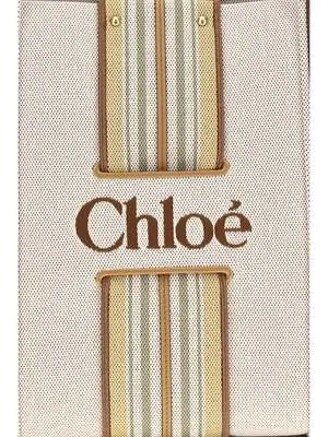 Chloé Woody Loop Canvas Tote Bag