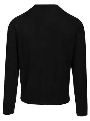 AMI Paris Extra-fine Merino Wool Embroidered Crewneck Sweater