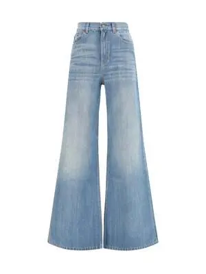 Chloé High-rise Wide-leg Denim Jeans - Blue