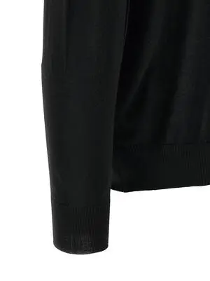 Kiton Wool Polo Shirt 14 Microns - Black