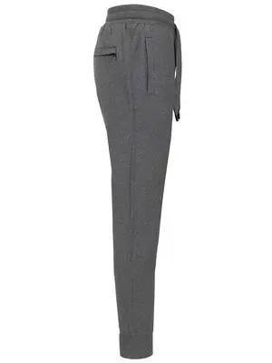 Dolce & Gabbana Jersey Trousers With Heraldic Patch - Gray