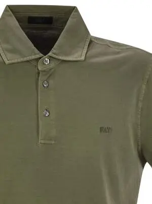 FAY Cotton Jersey Polo Shirt