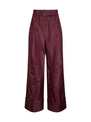 Fendi Silk Taffeta Trousers - Multicolor