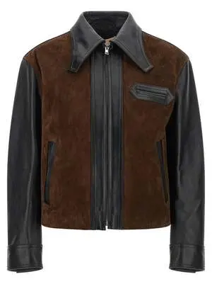 Marni Leather And Suede Jacket - Black